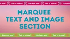 Marquee Text and Image Infinite Announcement Section – Made4Uo